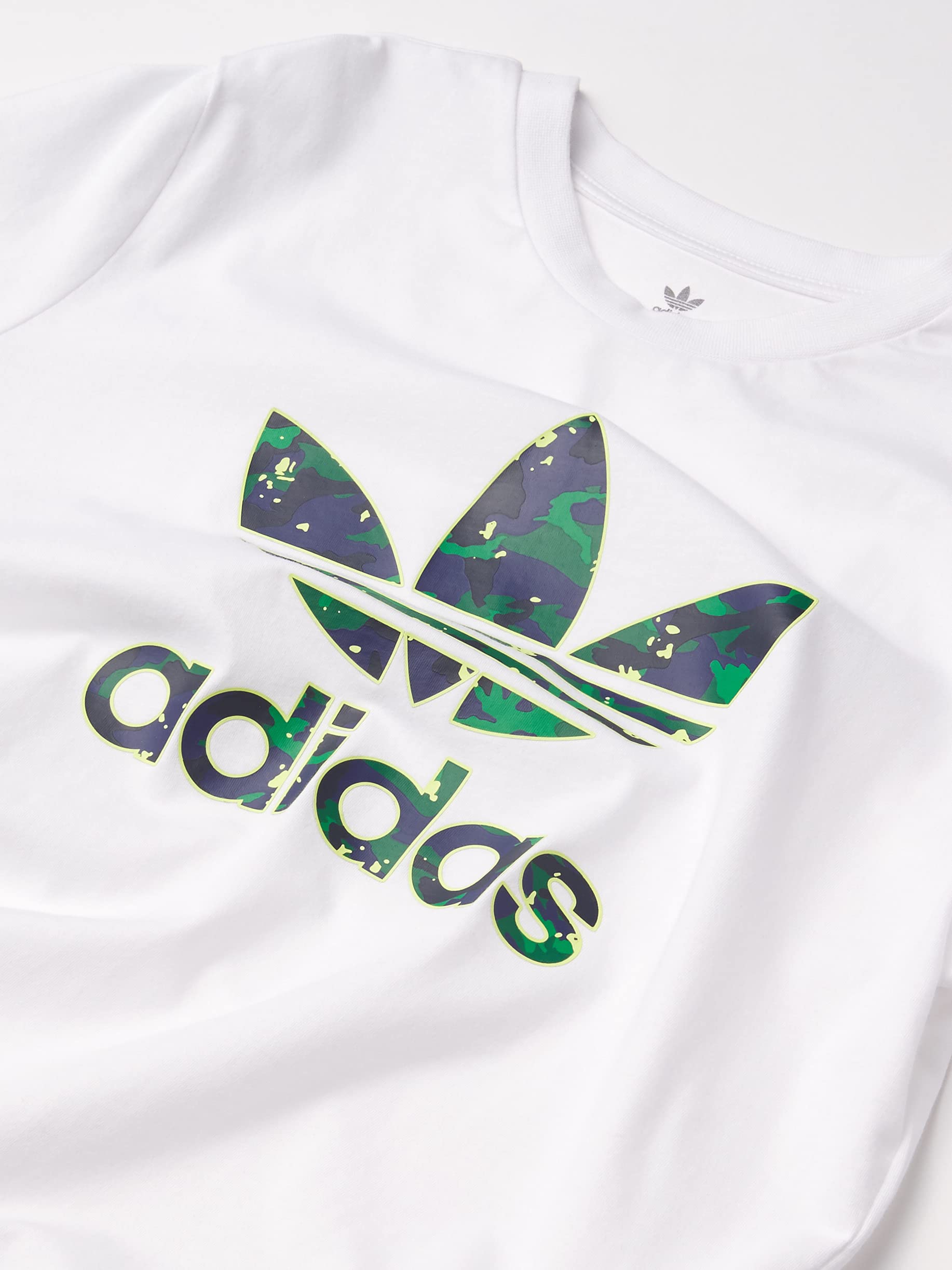 adidas Originals Boys' Big Print Pack Originals Logo Graphic Tee, White, Large