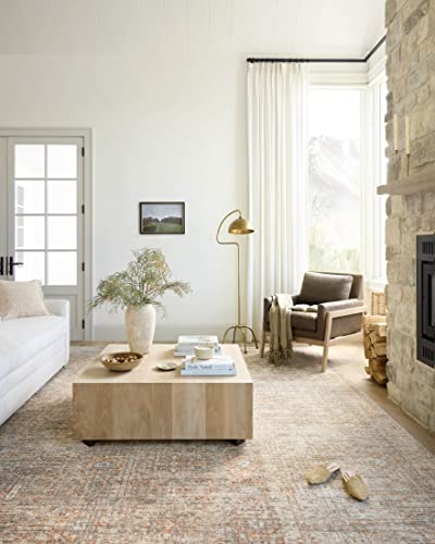 Loloi Angela Rose Blake Collection BLA-06 Oatmeal/Spice 7'-10" x 10'-2", .25" Pile Height, Fringe, Area Rug