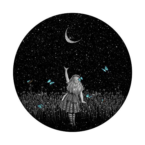 Wonderland Smiling Starry Night - Alice In Wonderland PopSockets PopGrip: Swappable Grip for Phones & Tablets