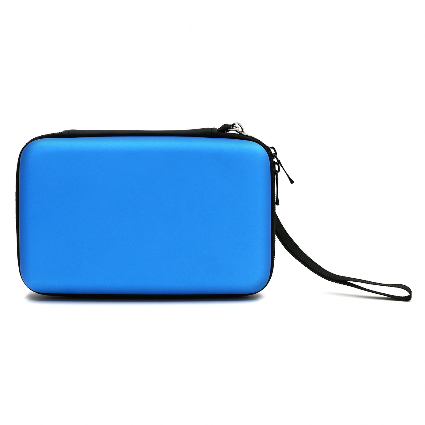 ADVcer 3DS Case, EVA Waterproof Hard Shield Protective Carrying Case with Detachable Hand Wrist Strap Compatible with Nintendo New 3DS XL, New 3DS, 3DS XL, 3DS, 3DS LL or 2DS XL or DSi, DS Lite (Blue)