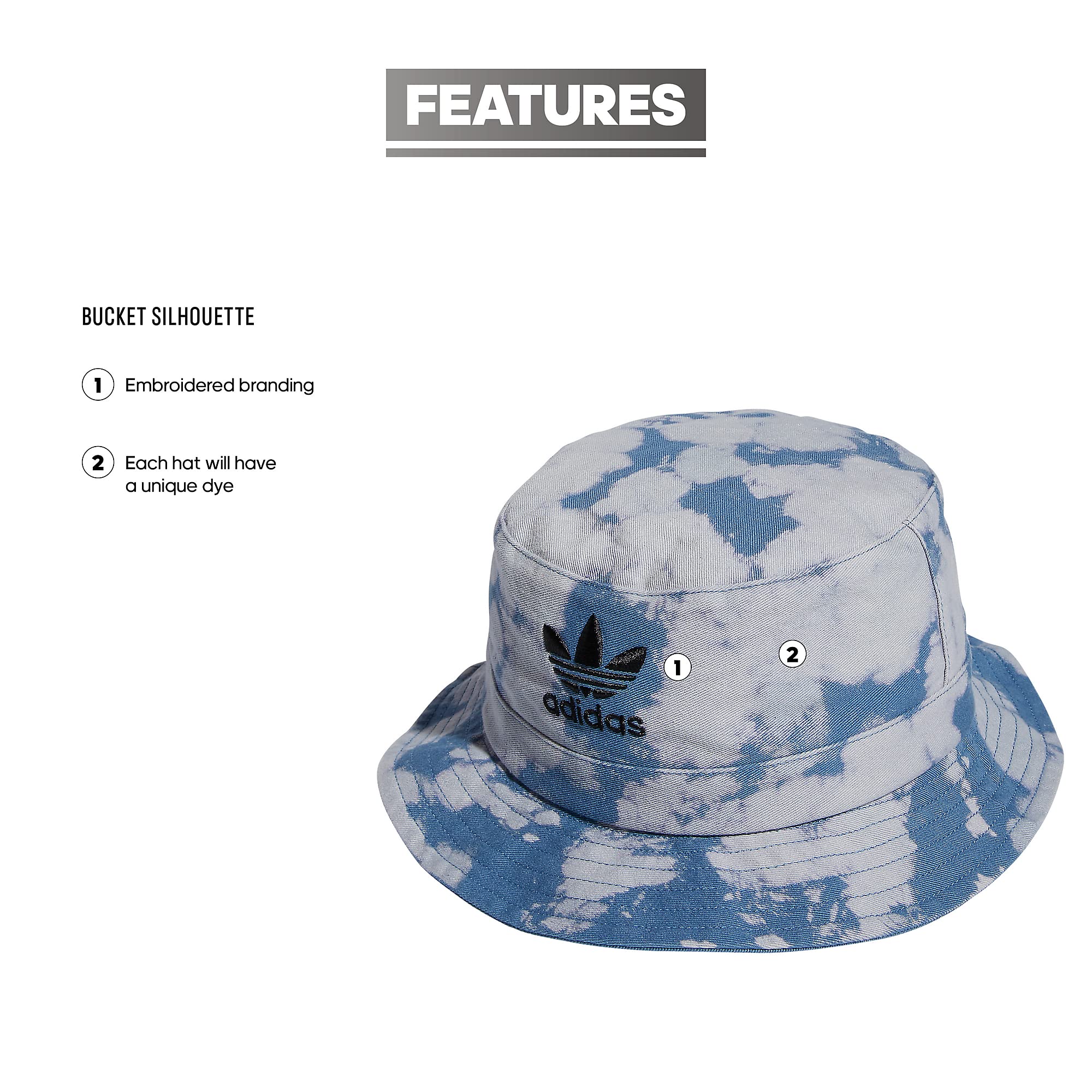 adidas Originals Unisex Originals Reverse Dye Bucket, MediumBlue, One Size