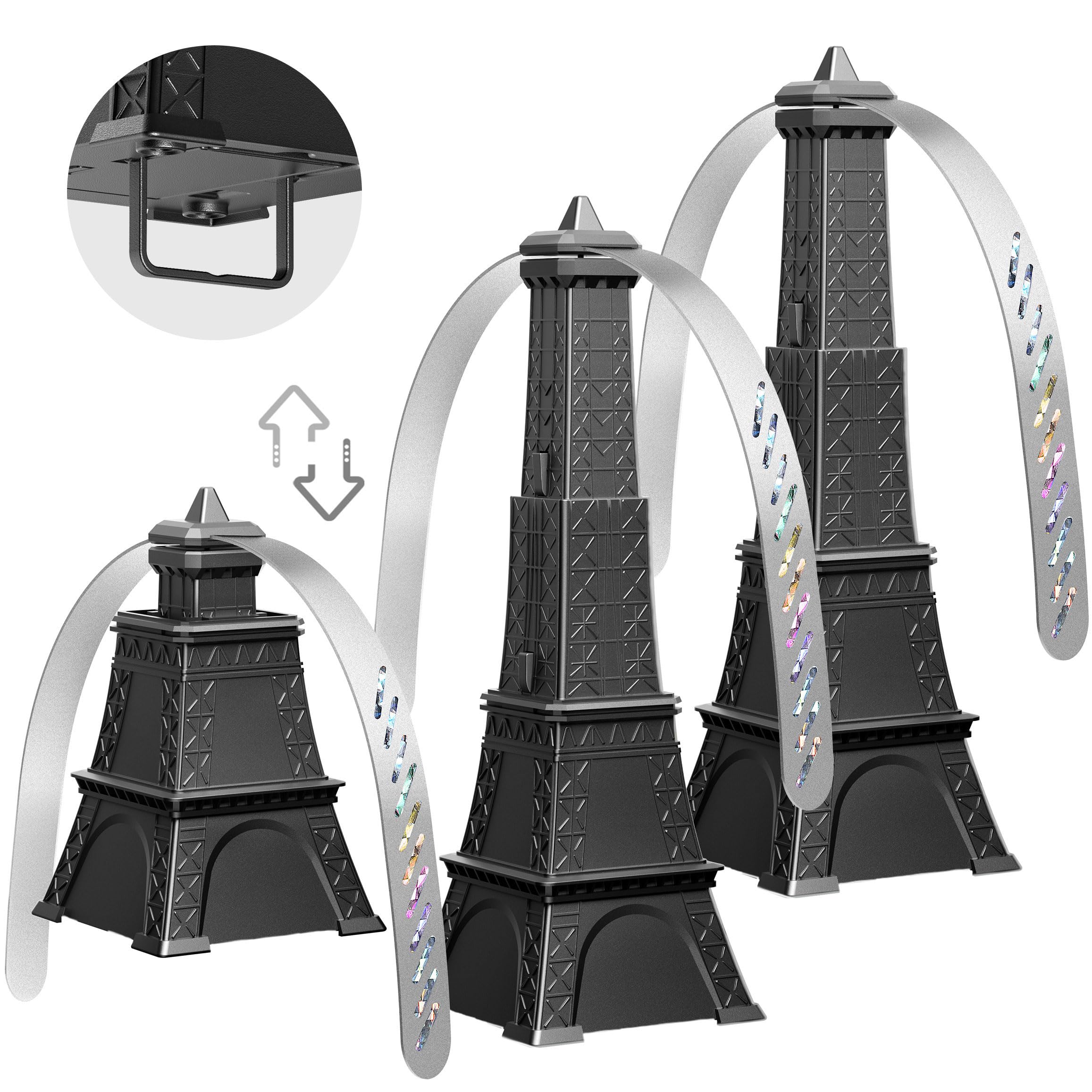 Fly Fans for Tables, 3 Pcs Foldable for Outdoor Tables, Fly Away Bug Repellent Fan Table Top Bug Repellent Fan with Holographic Blades for Outside or Inside Table use Restaurant Party Barbeque