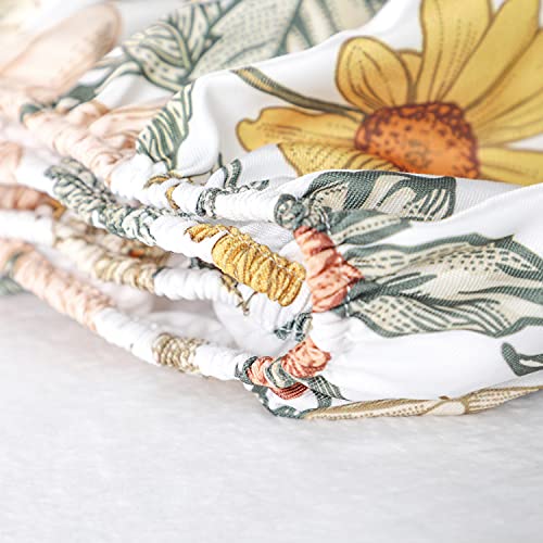 Sahaler Floral Crib Sheet for Girl Boy Baby Fitted Crib Sheets for Standard Mattresses (Retro Chrysanthemum)