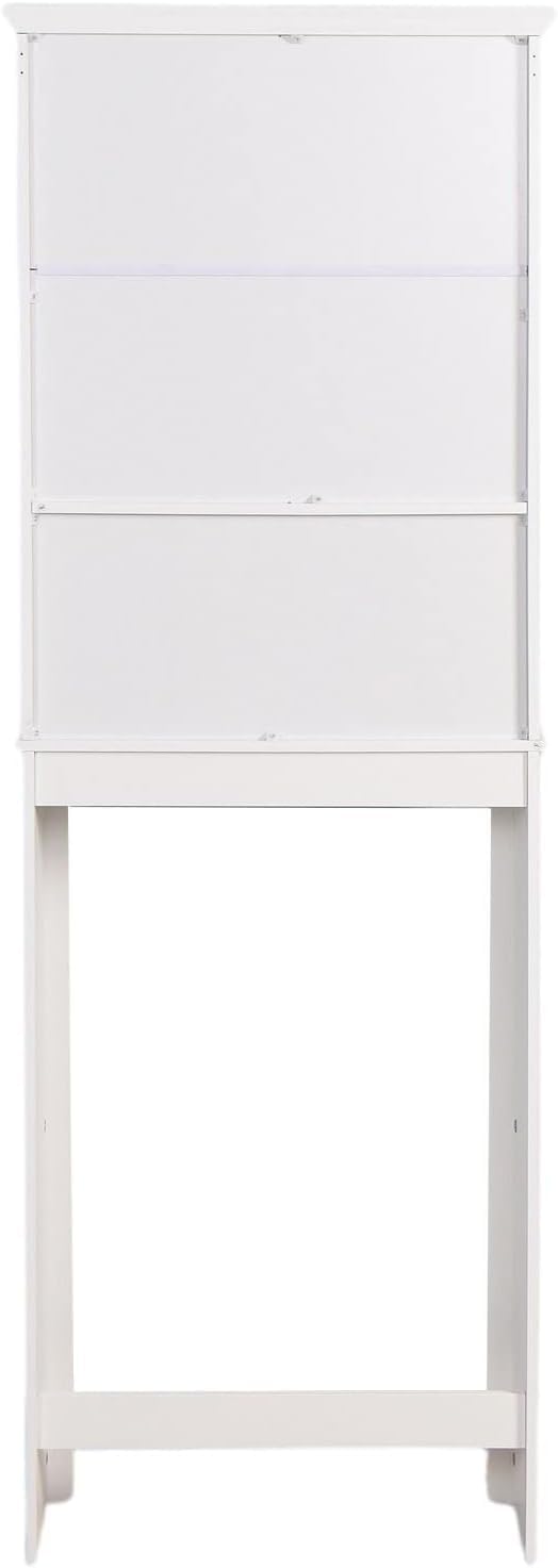 BAIVAKON Over-The-Toilet Space Saver Cabinet,Freestanding Tall Slim Bathroom Organizer Cabinet with Adjustable Shelf