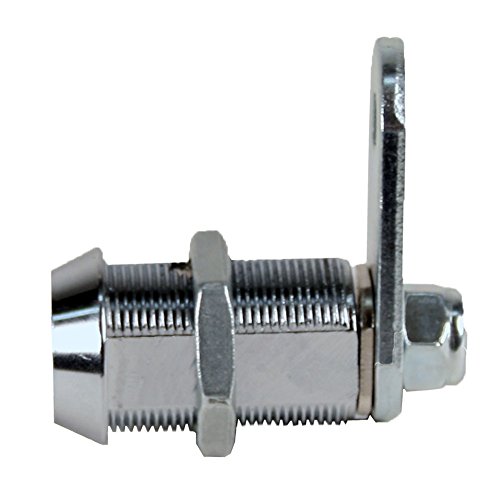 FJM Security 2400AL-KA Tubular Cam Lock with 1-1/8" Cylinder and Chrome Finish, Keyed Alike