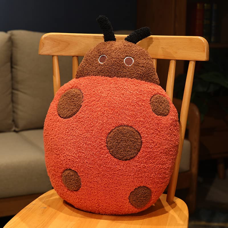 TONGSONG Cute Pillow Plush Ladybug Stuffed Animal Stuff Ladybird Plush Pillow Toys Kawaii Soft Lady Beetle Pillow Hugging Stuffed Ladybug Gift for Kids Home Decor¡