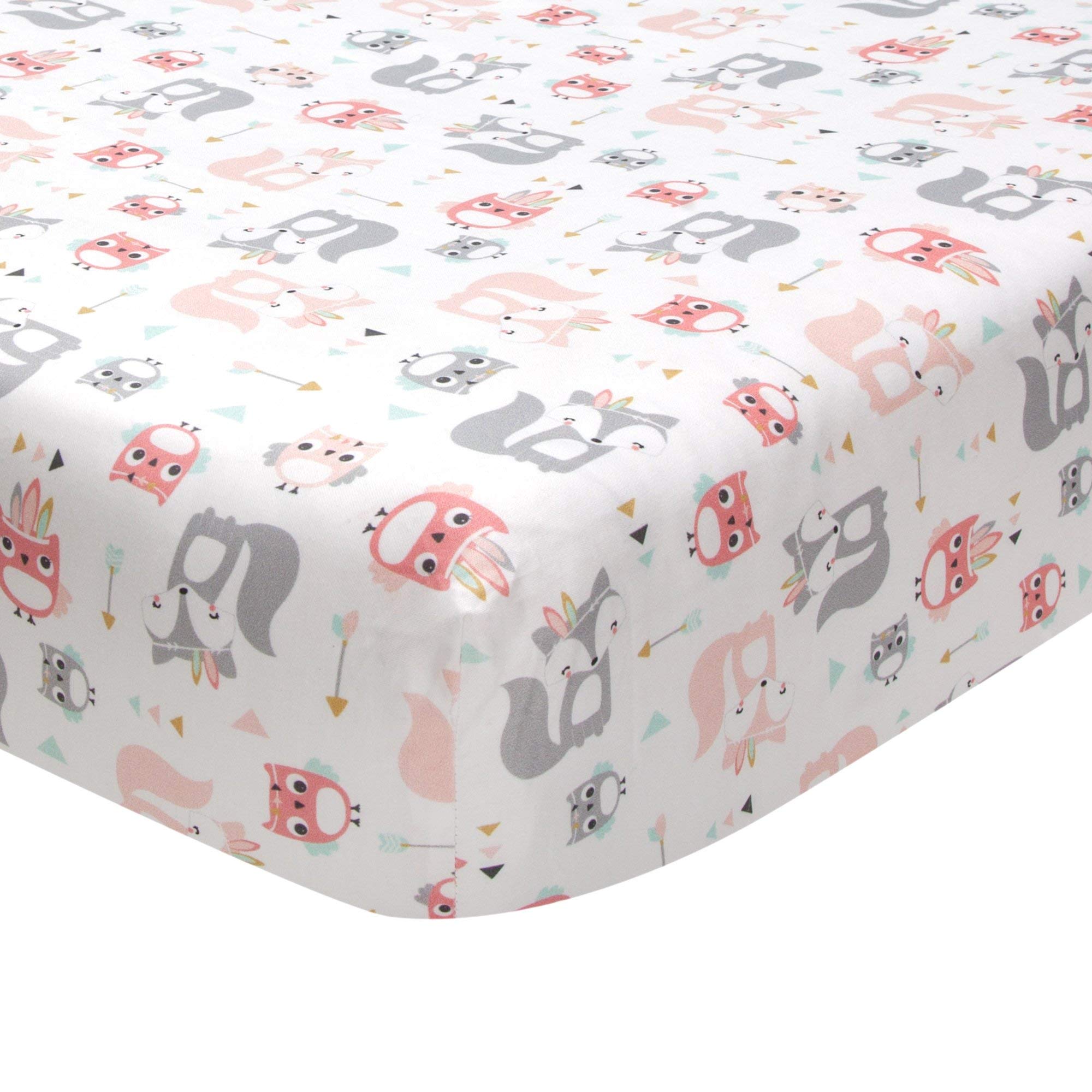 Lambs & Ivy Little Spirit 3-Piece Crib Bedding Set - Blue, Gray, White, Coral