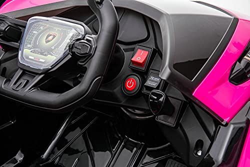 Dakott Lamborghini V12 Vision Gran Turismo Ride on Sports Car for Kids., Pink, Large