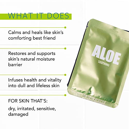 LAPCOS Rejuvenating Sheet Mask Variety Set, Korean Facial Sheet Masks, Moisturizing & Restorative Skincare, 5-Pack