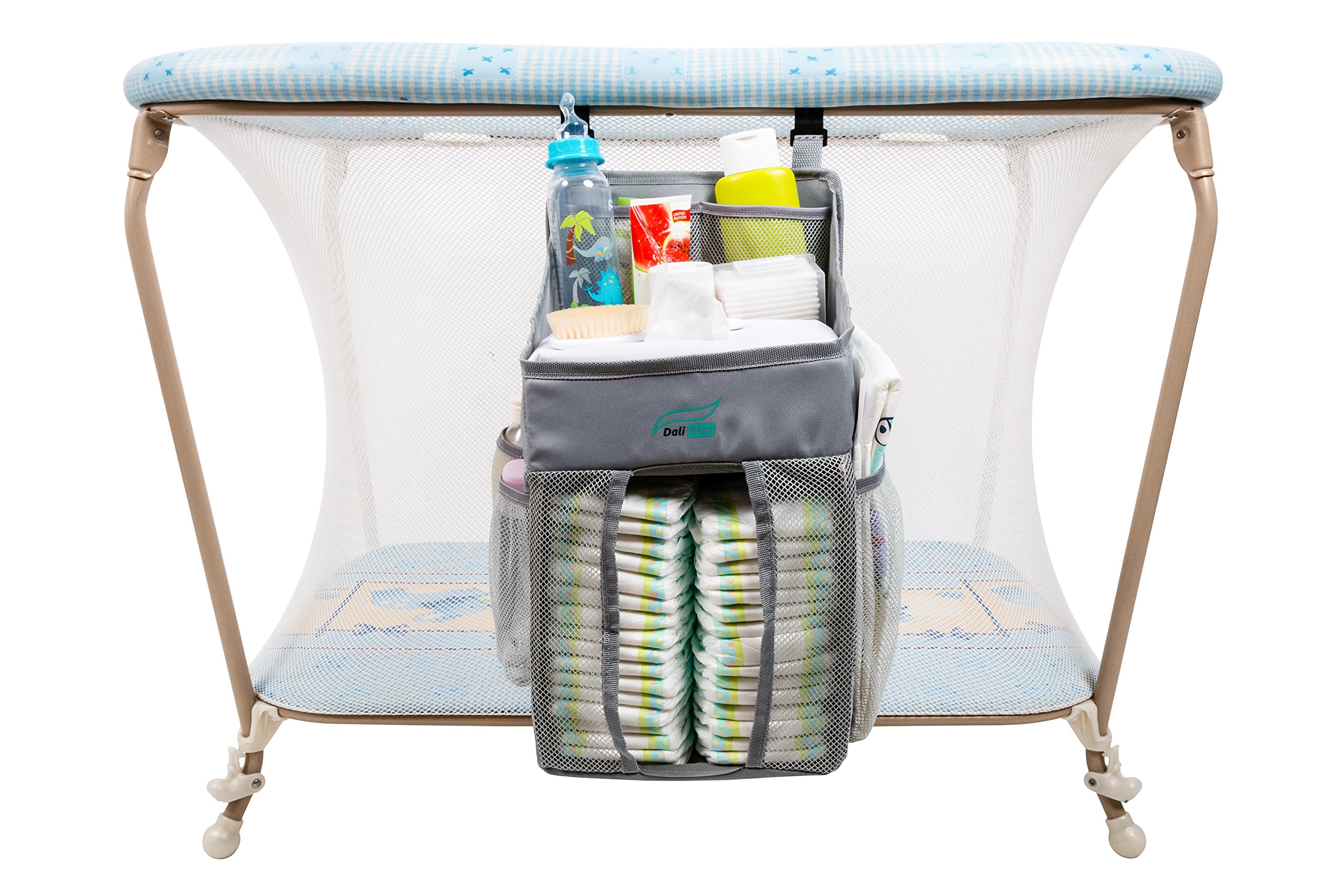 DaliWay Baby Diaper Organizer for Nursery (Grey)