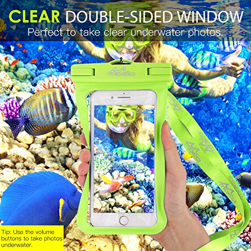 MoKo Waterproof Phone Pouch Holder [4 Pack], Underwater Phone Case Bag with Lanyard Compatible with iPhone 14 13 12 11 Pro Max X/Xr/Xs Max/SE 3, Samsung S21/S10/S9
