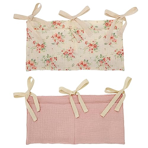 Green Diaper Caddy Organizer Diaper Stacker Baby Crib Hanging Pocket with Straps Classified Storage Bag Organizer for Nursery Diapers Wipes Baby Essentials