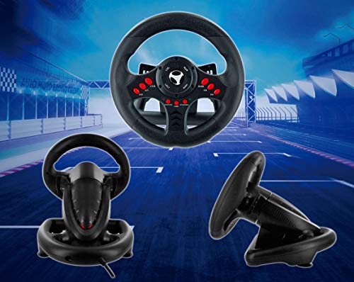SUBSONIC SA5426 Racing Wheel Universal with Pedals for Playstation 4, PS4 Slim, PS4 Pro, Xbox One, Xbox One S, PS3