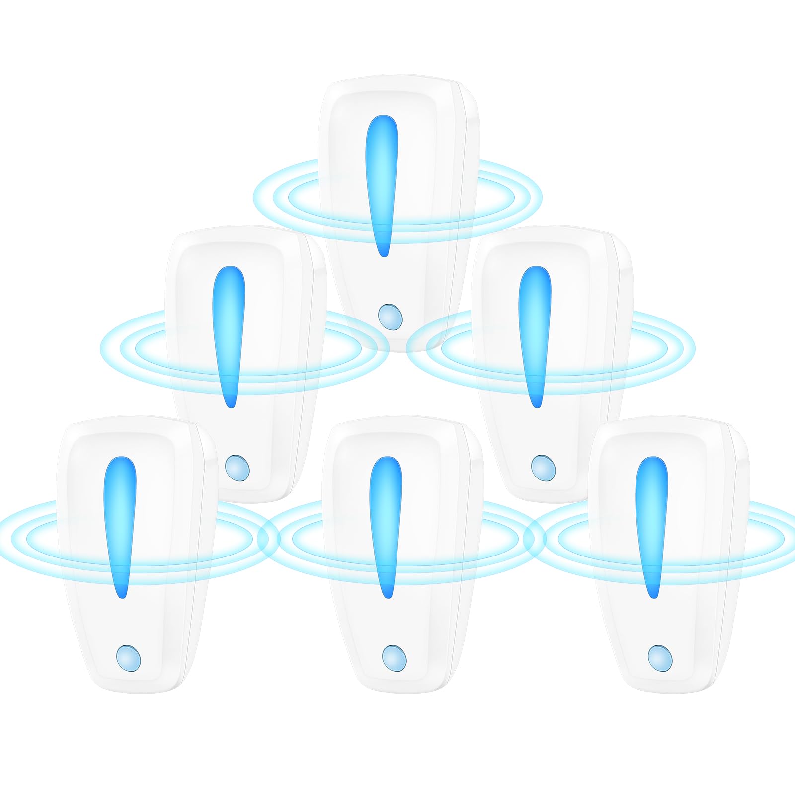 Ultrasonic Pest Repeller Plug in 6 Packs Ultrasonic Electronic Bug Repellent Indoor Pest Control Rat Repeller Mouse Repeller for Home Kitchen Office Warehouse for Mosquito Roach Mice Ant Spider