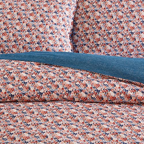 Wrangler- Queen Duvet Cover Set, Reversible Cotton Bedding Set with Matching Sham(s), Casual Home Décor (Prairie Floral Red, Queen)
