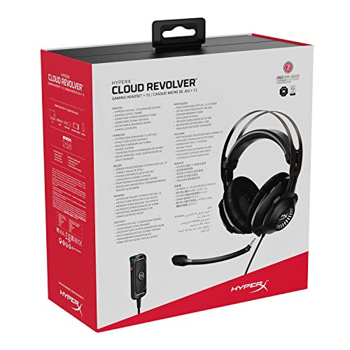 HyperX Cloud Revolver - Gaming Headset with HyperX 7.1 Surround Sound, Signature Memory Foam, Premium Leatherette, Steel Frame, Detachable Noise-Cancellation Microphone