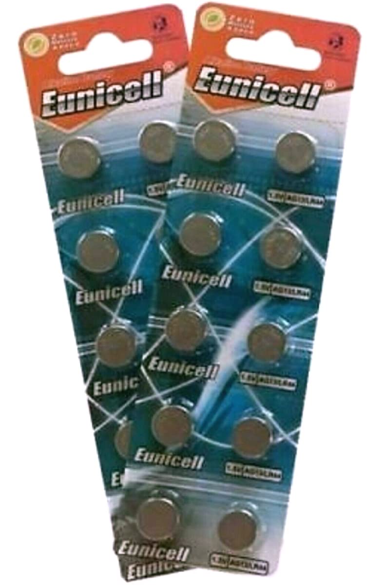 Eunicell 20 Batteries Blister Pack AG13, G13, SR44, LR44, A76, V13GA, PX76A, 357