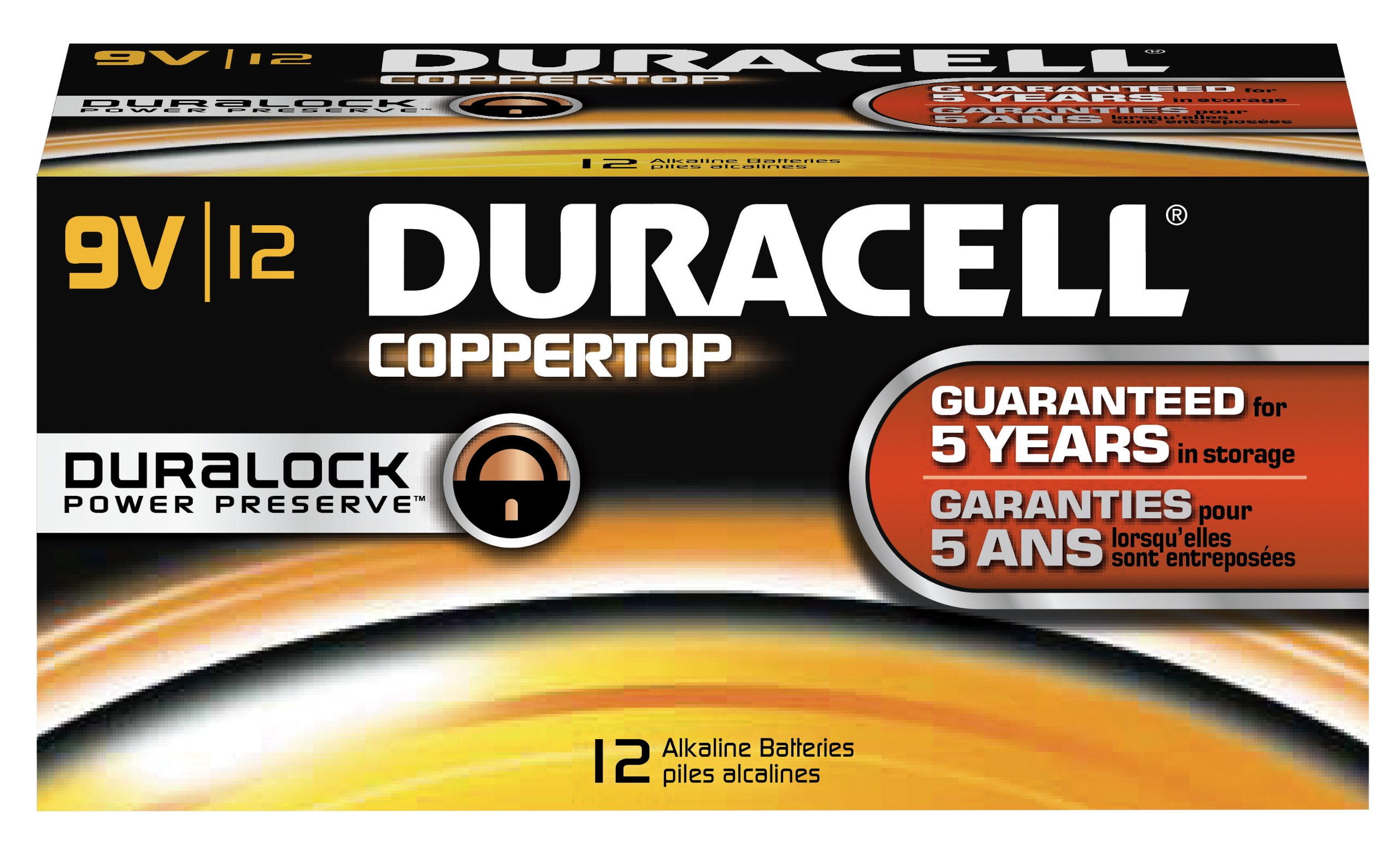 Duracell CopperTop Battery, Black, 9V