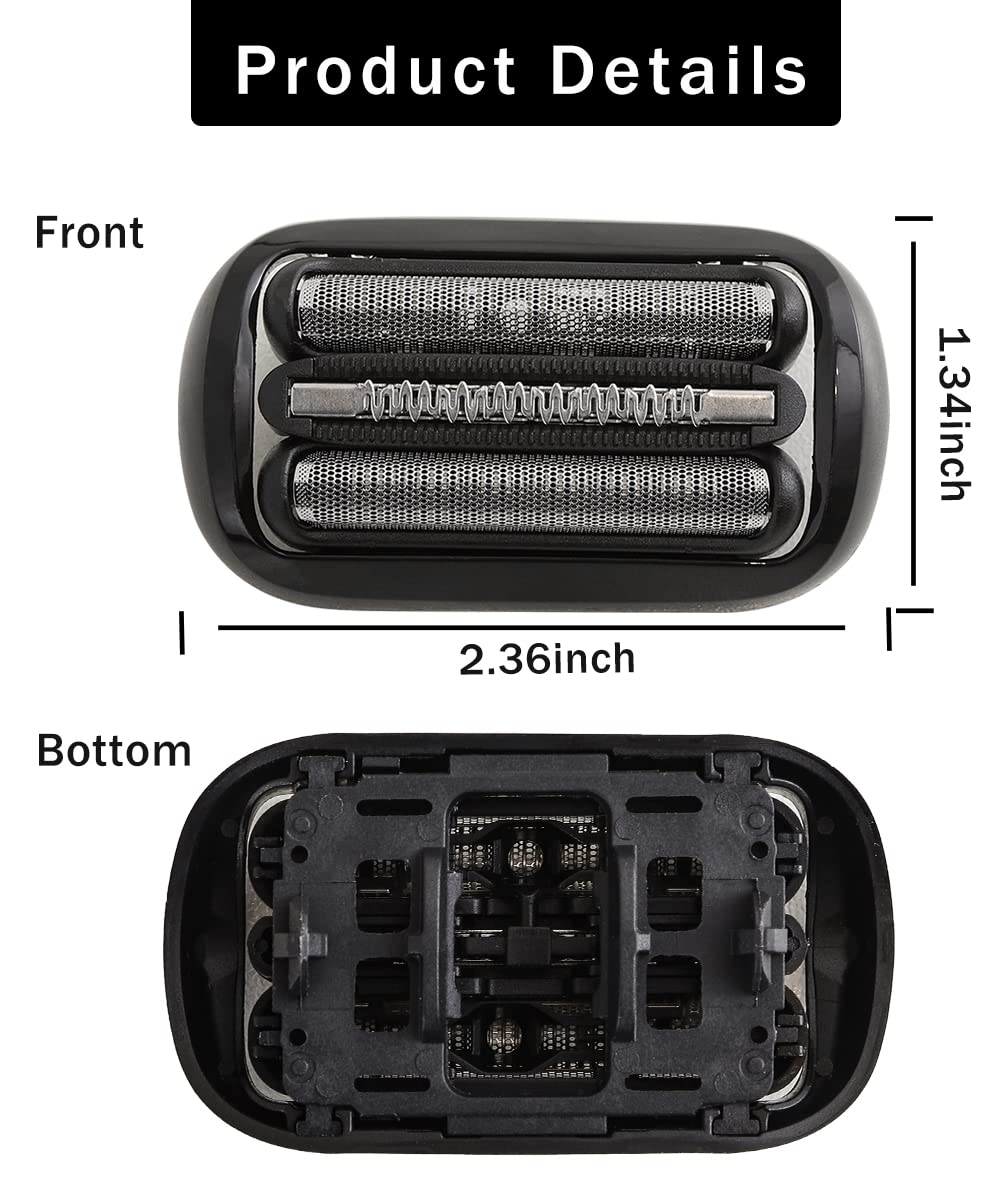 aococe 53B Foil & Cutter Shaver Replacement Part for Braun Series 5/6 Replacement Head, Electric Shaver Replacement Head Compatible with Braun Series 5020s, 5018s, 5050cs, 6020s, 6075cc, 6072cc