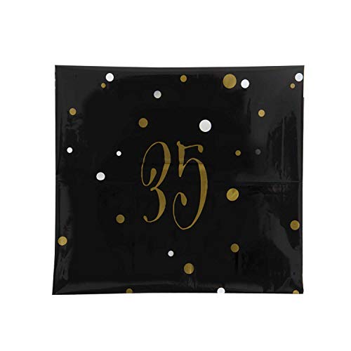 MAGJUCHE 35th Birthday Table Cloth Covers, 2-Pack Plastic Tablecloths for Rectangle Tables 35 Years Party Decorations Supplies