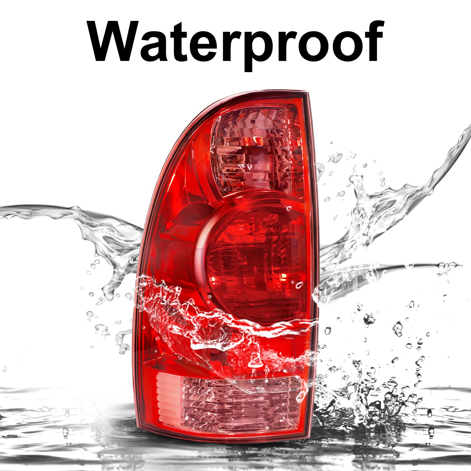 ALZIRIA Tail Light Rear Lamp Compatible With 2005 2006 2007 2008 2009 2010 2011 2012 2013 2014 2015 05 06 07 08 09 10 11 12 13 14 15 Toyota Tacoma Brake Light Driver Side And Passenger Side
