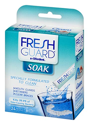 Fresh Guard Soak Specially Formulated for Retainers Mouthguards and Removable Braces, 24 Count (Pack of 12)
