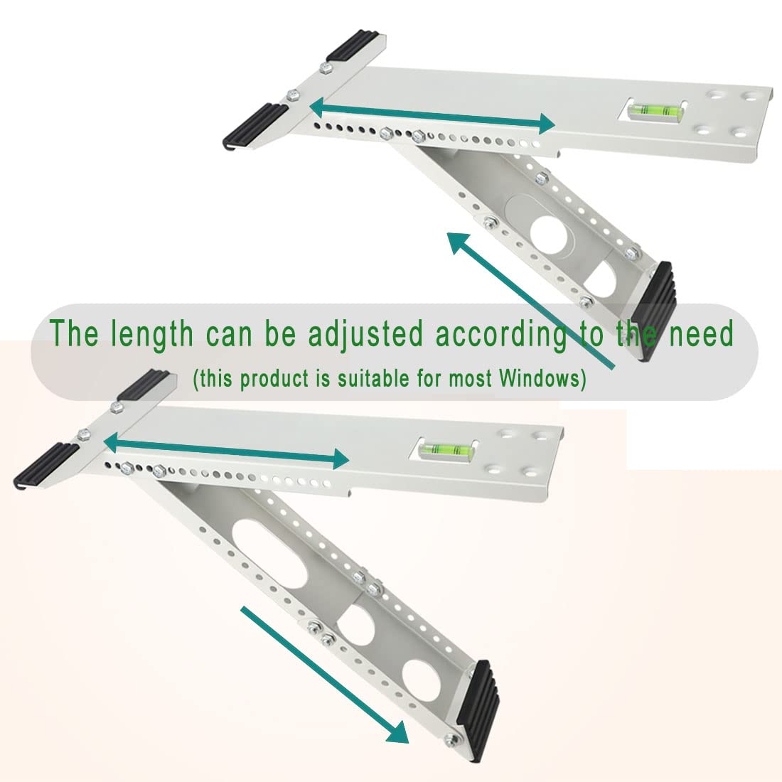AOPANDA Window Air Conditioner Support Bracket, Universal AC Window Air Conditioner Support Bracket Heavy Duty Up to 165lbs.