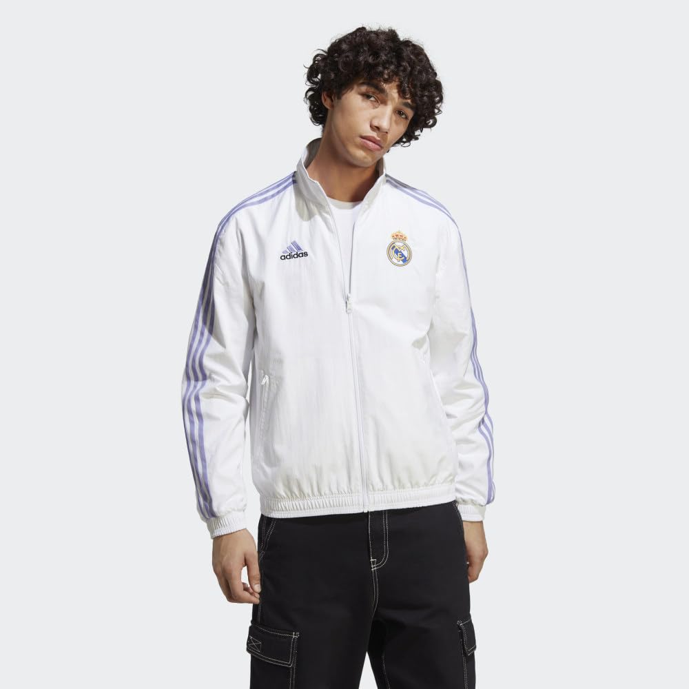 adidas Real Madrid Anthem Jacket Men's, White, Size S