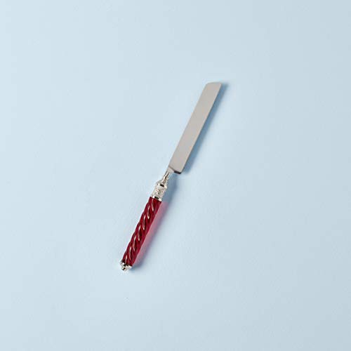 Lenox Holiday Jewel Spiral Cake Knife, 0.70 LB, Red