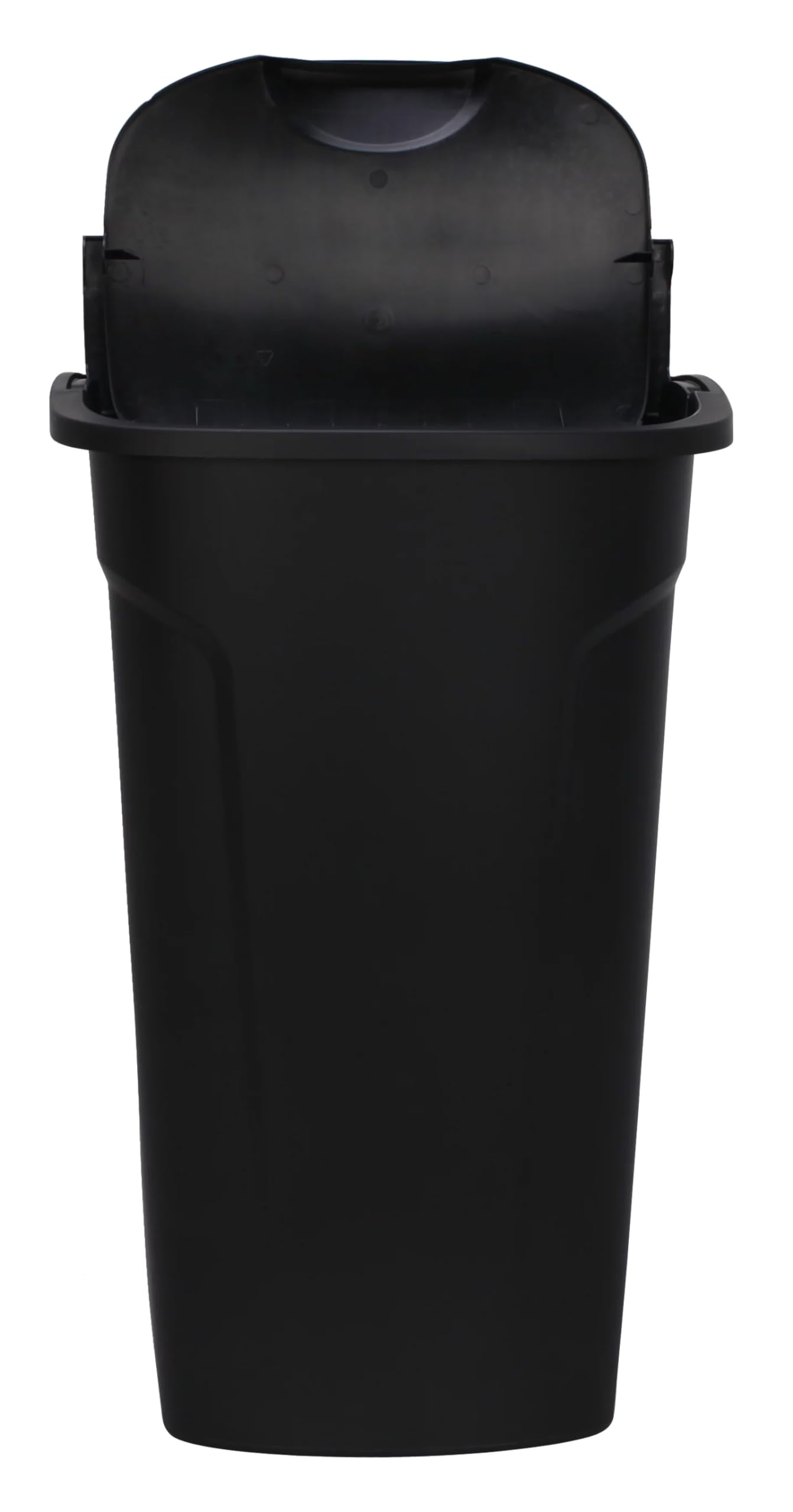 AYOYZ 11 Gallon Trash Can, Plastic Lift Top Kitchen Trash Can, Black,Dimensions: 12.25" L x 15.91" W x 25.33” H