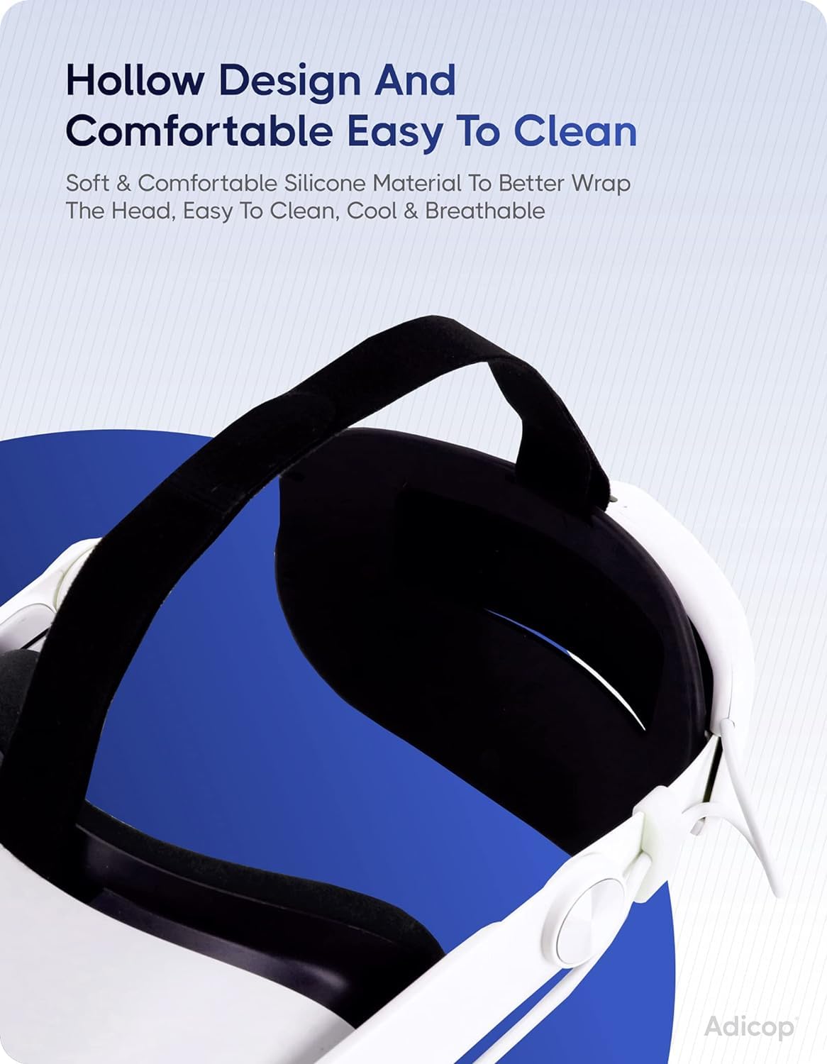 Adjustable Head Strap with 7000mAh Battery Pack Compatible with Oculus Quest 2, Replacement Elite Strap for Meta/Quest 2, Comfort in VR Quest 2 Accessories for Kids and Adult