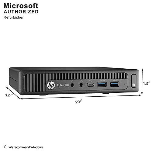 HP EliteDesk 800 G2 Mini Business Desktop PC Intel Quad-Core i5-6500T up to 3.1G,8G DDR4,240G SSD,VGA,DP port,Windows 10 Professional 64 Bit-Multi-Language-English/Spanish (Renewed)