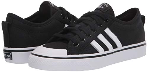 adidas Originals Men's Nizza Sneaker, Core Black/Cloud White/Cloud White, 12 M US