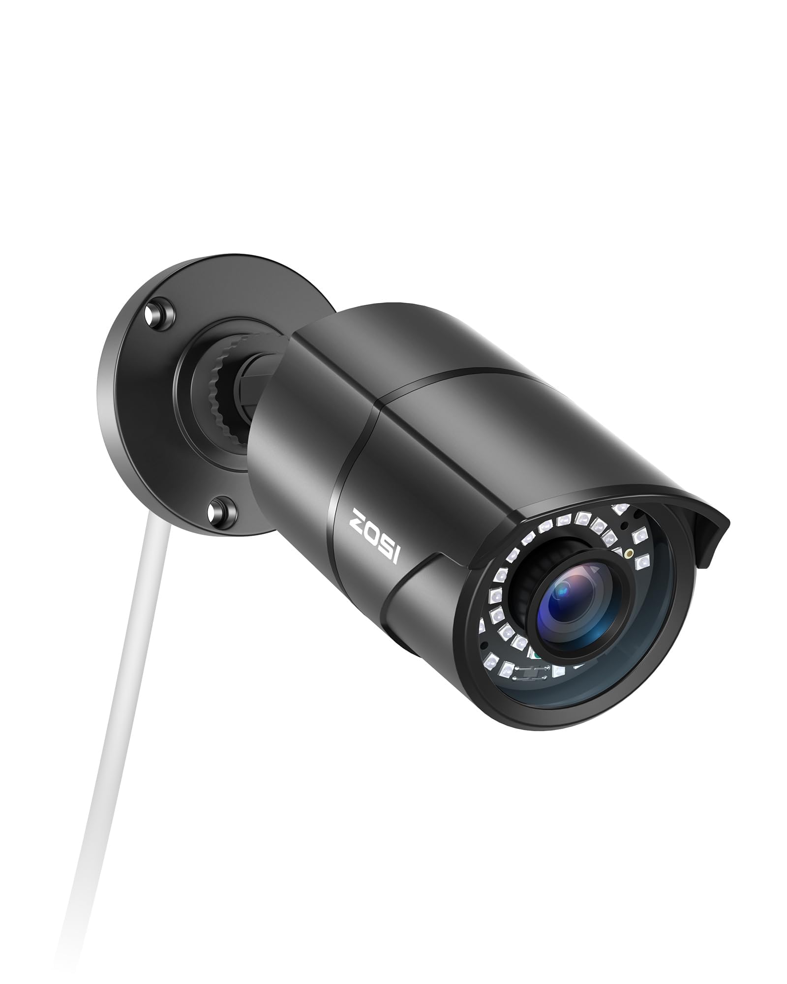 ZOSI H.265+2MP Security POE Camera, 1920x1080, 120ft Night Vision, 3.6mm Lens, IP67 Weatherproof Indoor Outdoor IP Camera 1080p (Only work with ZOSI PoE NVR,Model: 1AR-08EM-00/10/20-US)