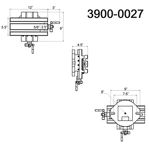 HHIP 3900-0027 5-1/2 x 12 Inch Compound Slide Table