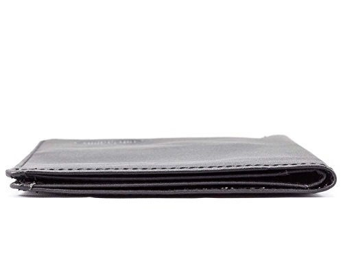 Big Skinny Leather Traveler Slim Wallet, Holds Up to 20 Cards and 4 Passports, Black