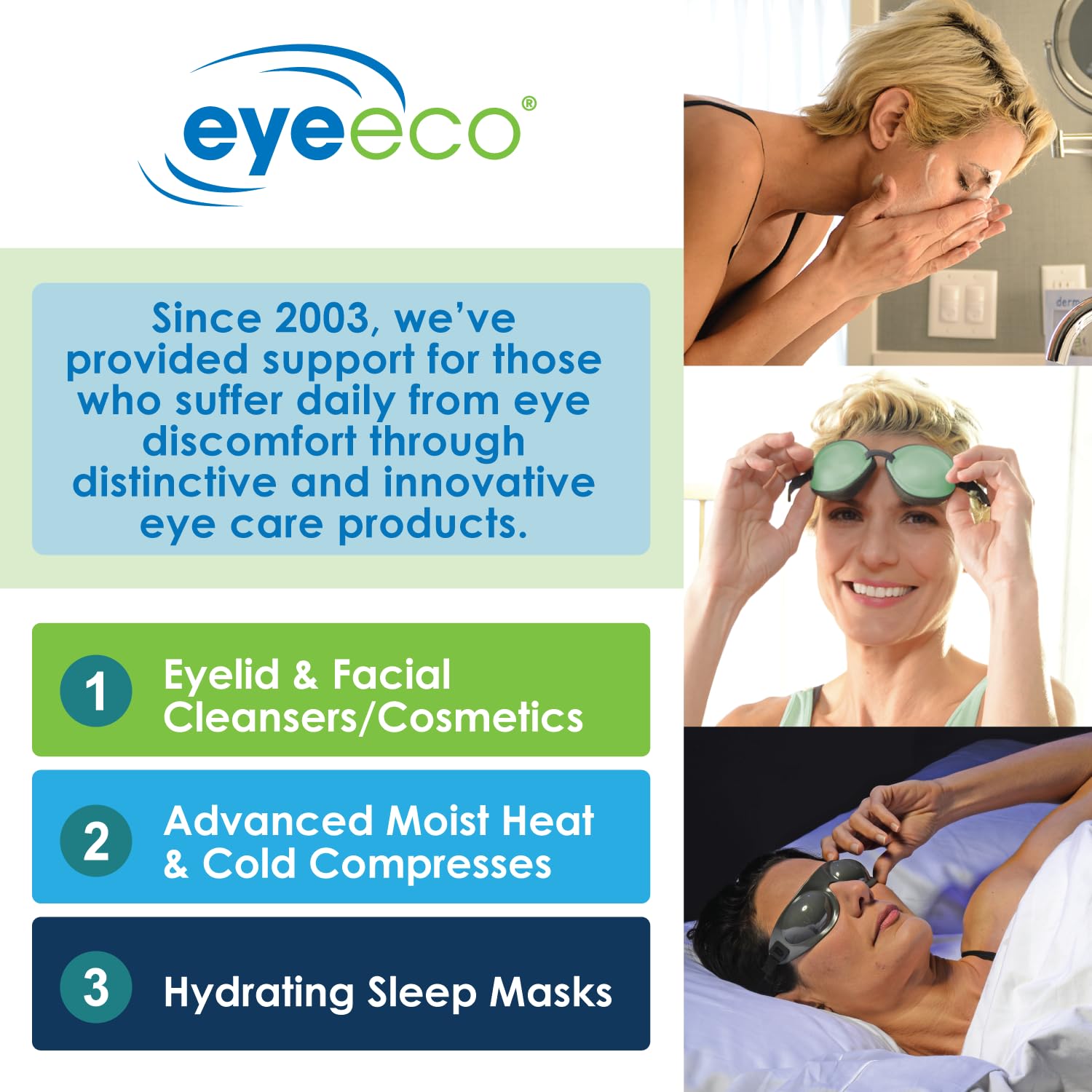 Eye Eco Advanced Tea Tree Eyelid and Facial Cleanser - Non-Irritating Eyelash & Eyelid Cleanser, Removes Debris & Irritations β Soothing Formula Made with Tea Tree, Vitamin E, & Shea Butter - 180mL