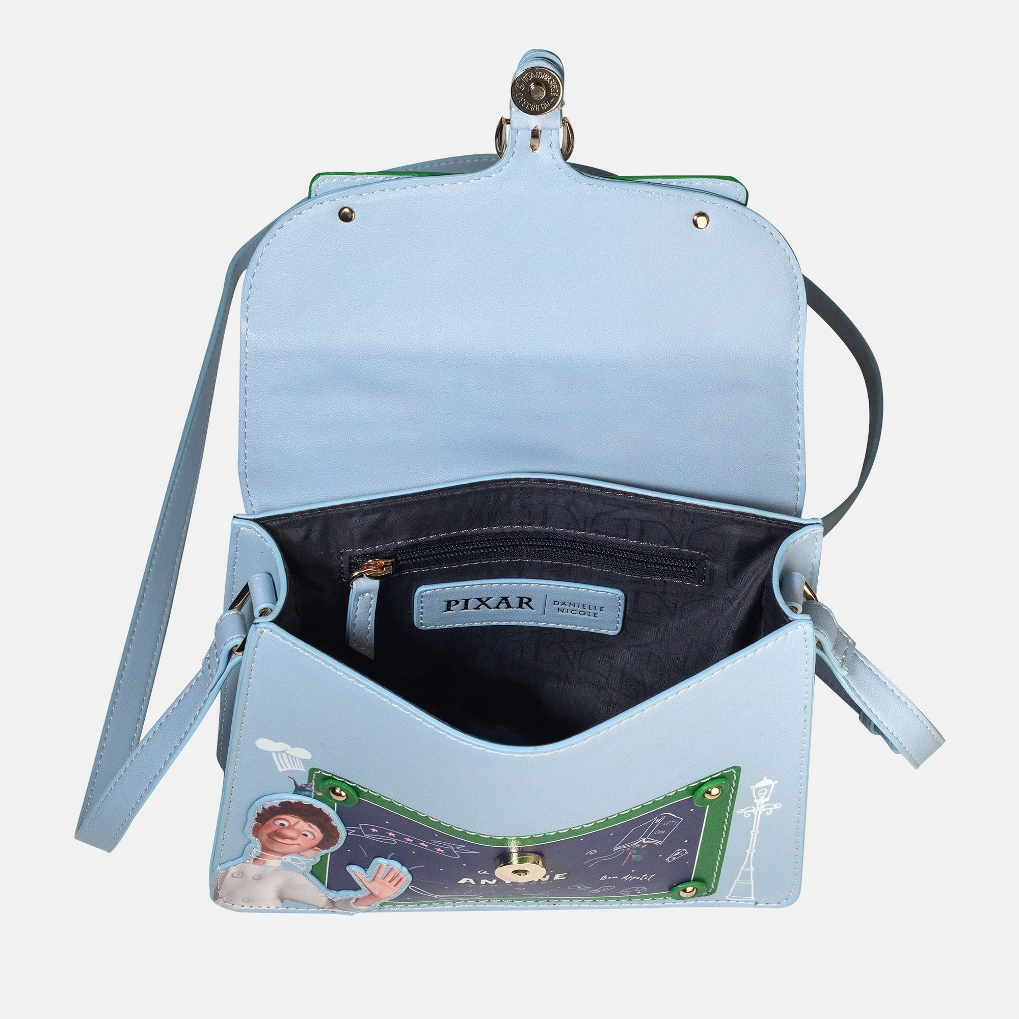 Danielle Nicole Disney Ratatouille Friends In Paris Cross Body Bag, Blue