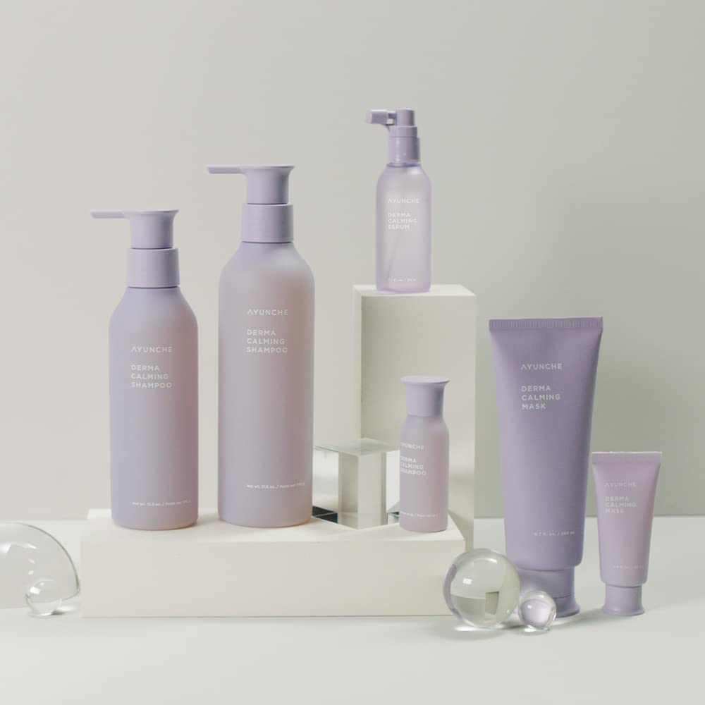 AYUNCHE Derma Calming Hair Shampoo 11.8oz + Mask 6.76fl oz + Serum 2.7fl oz [For Dry & Sensitive Scalp]