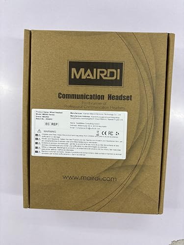 MAIRDI Phone Headset with RJ9 & 3.5mm Jacks for Call Center Office Deskphone Cell Phone PC Laptop, Landline Telephone Headset with Microphone Noise Canceling for Polycom Avaya Nortel