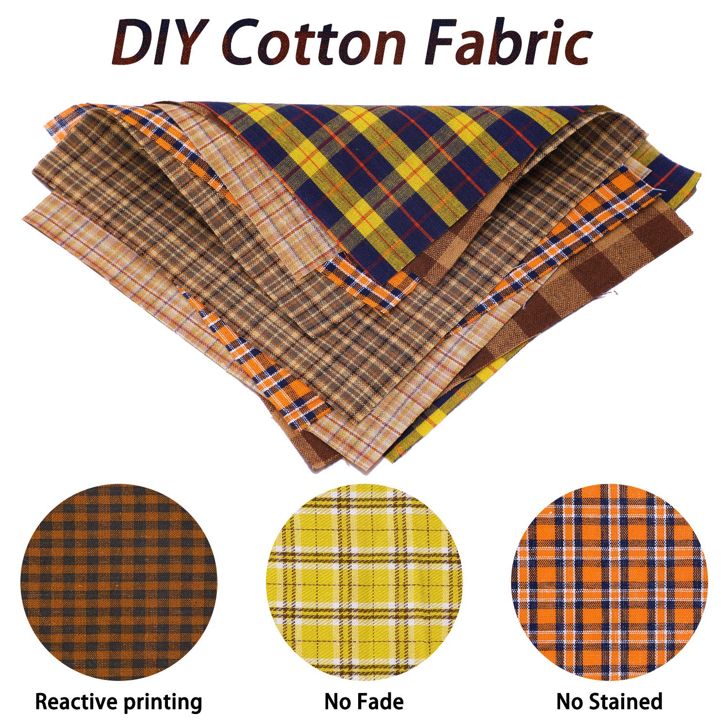 80 Pieces Craft Fabric Precut Homespun Fabric Patchwork 6 Inch Autumn Fabric Square Bundle for Thanksgiving Christmas Scrapbooking Cloth Sewing DIY Crafts Handmade Bags, 20 Styles