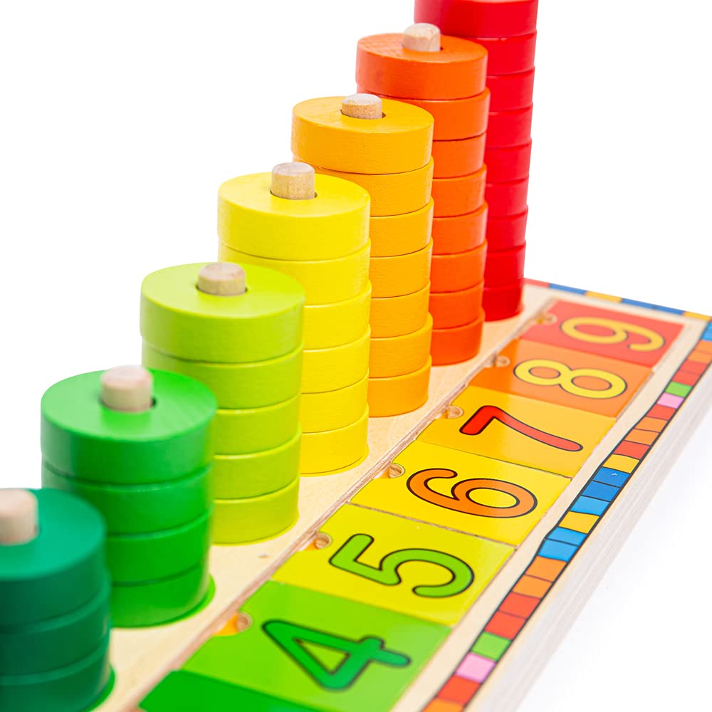 Bigjigs Toys Wooden Learn to Count Stacking Toy