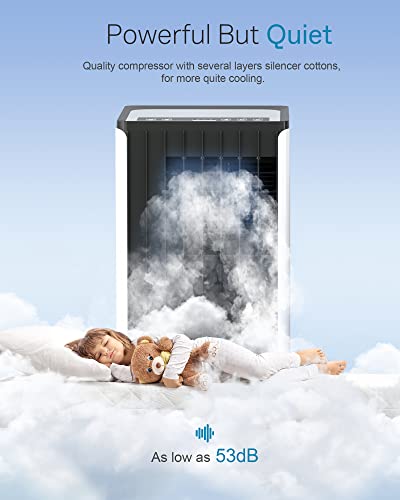FIOGOHUMI 12000BTU Portable Air Conditioner - Portable AC Unit with Built-in Dehumidifier Fan Mode for Room up to 350 sq.ft. - Room Air Conditioner with 24Hour Timer & Remote Control Window Mount Kit
