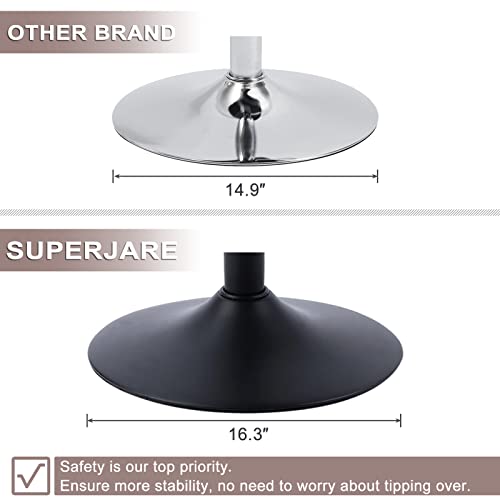 SUPERJARE Adjustable Counter Height Bar Stools Set of 2, Swivel Tall Kitchen Counter Island Dining Chair with Backs, 24β Armless Modern Bar Stool Chairs fit Counter Island from 32β to 44β, Retro Brown