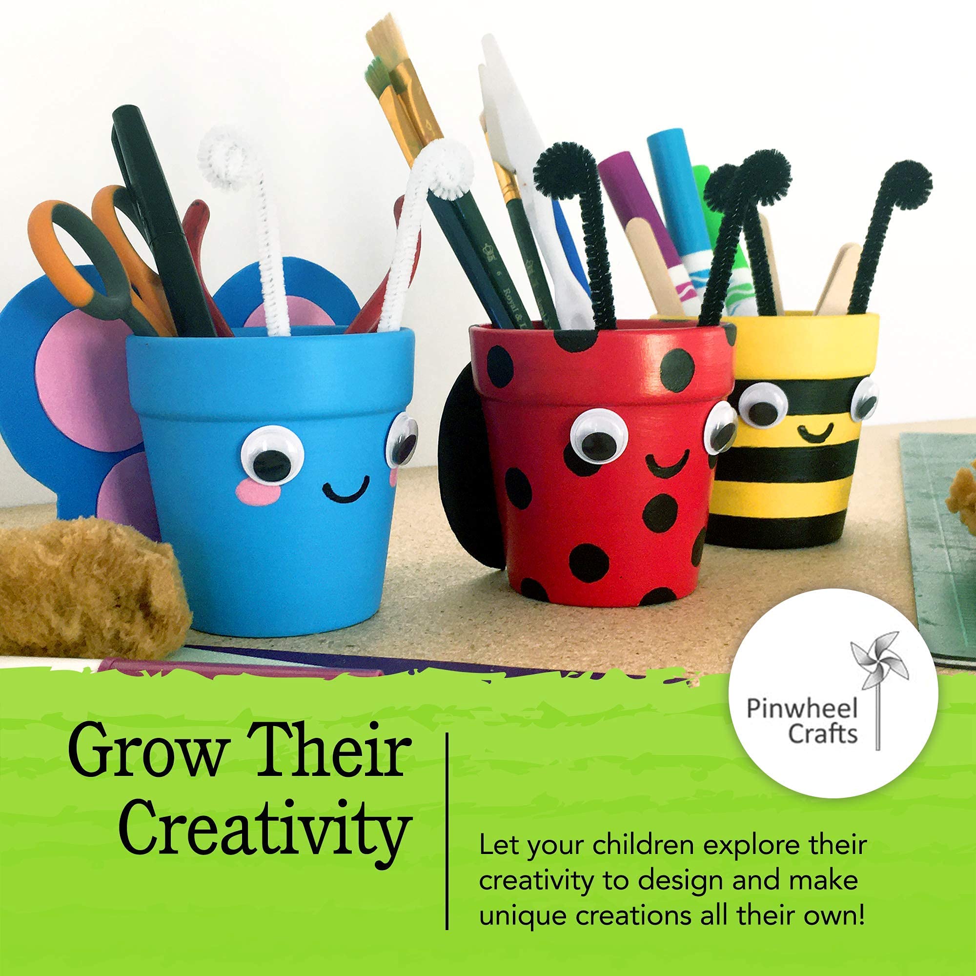 Fairy Jar Kit & Flower Pot Kit Bundle -Fun DIY Arts and Crafts Project for Kids Ages 6 7 8 9 10 11 12 - Great Gifts for All Occasions
