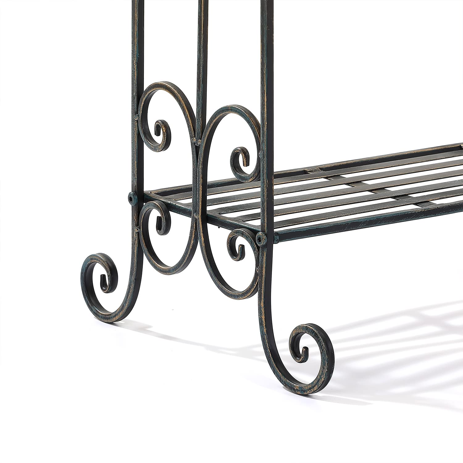 Standing Towel Rack for Bathroom,3-Tier Floor Freestanding Towel Racks with Storage Shelf,Antique Towel Holder Stand-21.75”×13”×38”
