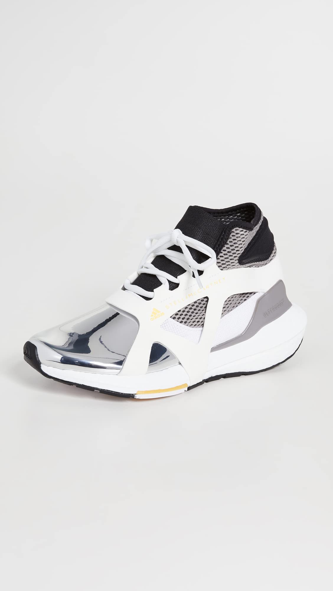 adidas Ultraboost 21 Metallic Footwear White/Silver Metallic/EQT Yellow 8 M