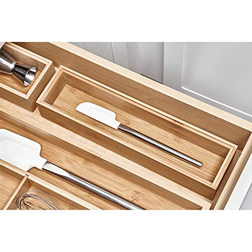 iDesign 41850 InterDesign Stackable Box-Bamboo, 3β x 12β x 2β Formbu Drawer Organizer - 3" x 12" x 2", 3" x 12"