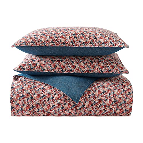 Wrangler- Queen Duvet Cover Set, Reversible Cotton Bedding Set with Matching Sham(s), Casual Home Décor (Prairie Floral Red, Queen)