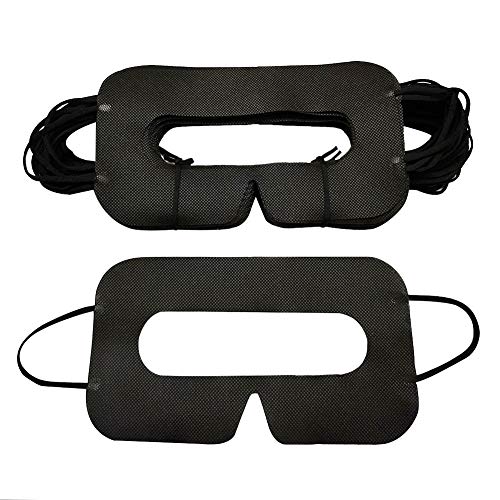 YinQin 50PCS Disposable VR Mask VR Headset Mask, Sanitary VR Eye Cover Mask, VR Eye Mask Cover, VR Headset Cover Mask Universal Mask for VR (Black)